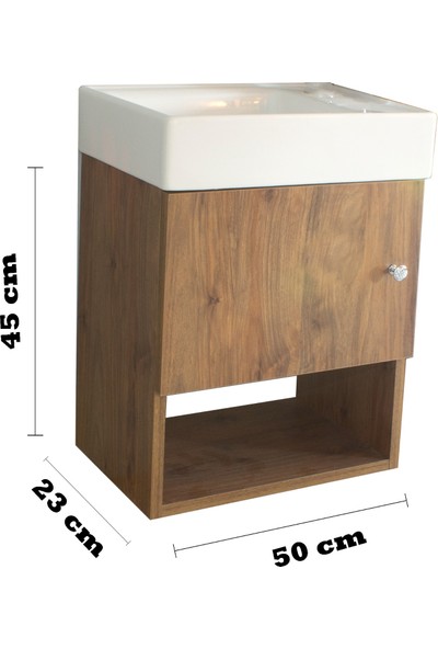 Artel Mdf Ekosmall Banyo Dolabı Takımı & Vitrifiye - (50CMX27CM)KÜÇÜK Set Takım Ceviz Renk Artel Mdf Ekosmall Banyo Dolabı Takımı & Vitrifiye - (50CMX27CM)KÜÇÜK Set Takım Ceviz Renk