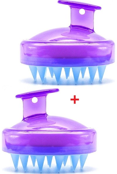 Mallame Yumuşak Silikon Dişli Tarak Saç Derisi Masaj Şampuan Duş Fırçası Saç Fırçası Ve Tarak Saç Bakım Set
