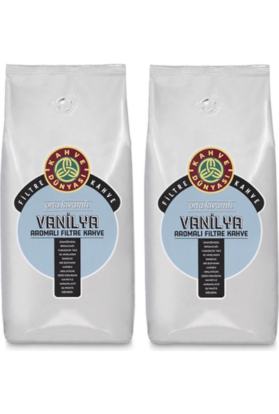 Kahve Dünyası Vanilya Aromalı Filtre Kahve Çekirdek 2 Adet 1 kg Kahve Dünyası Vanilya Aromalı Filtre Kahve Çekirdek 2 Adet 1 kg