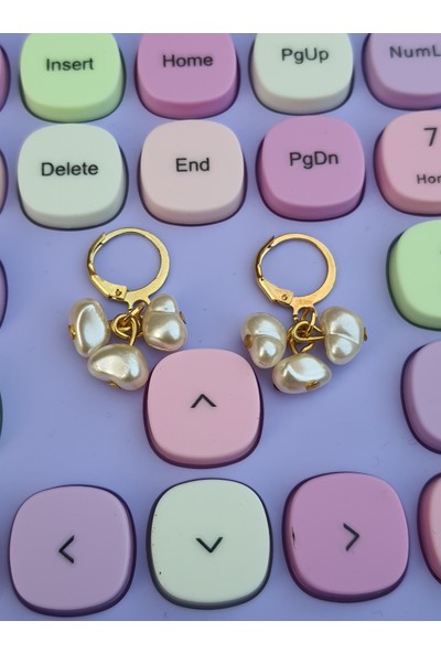 fullcontrol Kadın Gold Çoklu Barok Inci Küpe fullcontrol Kadın Gold Çoklu Barok Inci Küpe