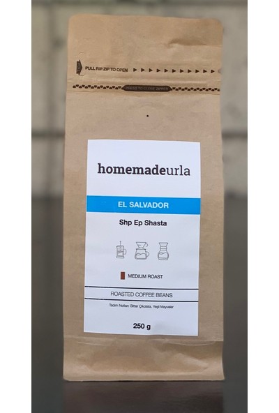 Homemade Urla 250 grEl Salvador (Shp Ep Shasta) Kavrulmuş Kahve Çekirdeği