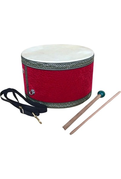 Burdan Eve Oyuncak Deri Davul 22 cm Oyuncak Davul Kırmızı Burdan Eve Oyuncak Deri Davul 22 cm Oyuncak Davul Kırmızı