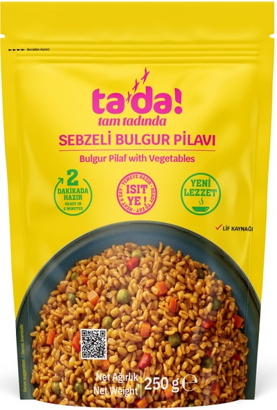 Tada Sebzeli Bulgur Pilavı Yeni Ambalajında 250 gr