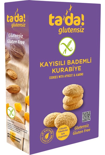 Tada Glutensiz Kayısılı Bade mli Kurabiye 75G Tada Glutensiz Kayısılı Bade mli Kurabiye 75G