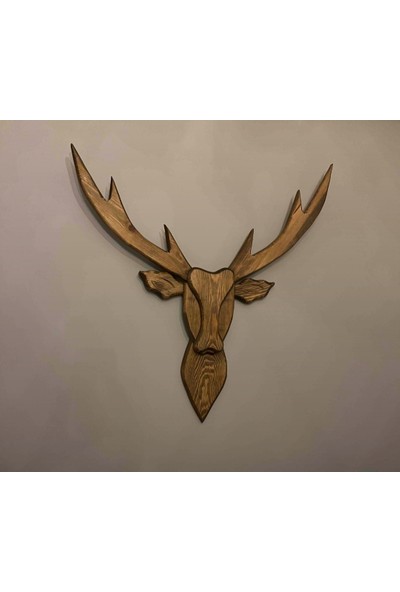 Kütük Shop Ahşap Geyik Kafası Kütük Shop Ahşap Geyik Kafası