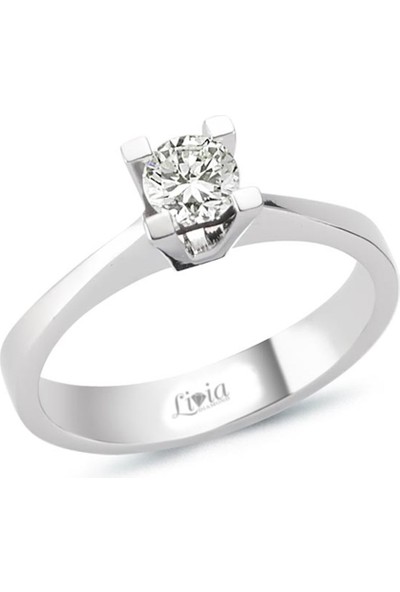 Livia 14 Ayar 0,23 ct. Pırlanta Tektaş Yüzük Livia 14 Ayar 0,23 ct. Pırlanta Tektaş Yüzük