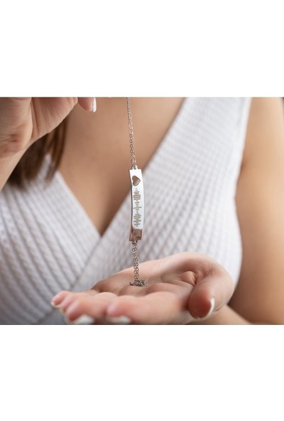 Gümüşistan Kişiye Özel Kapli Spotify Bileklik