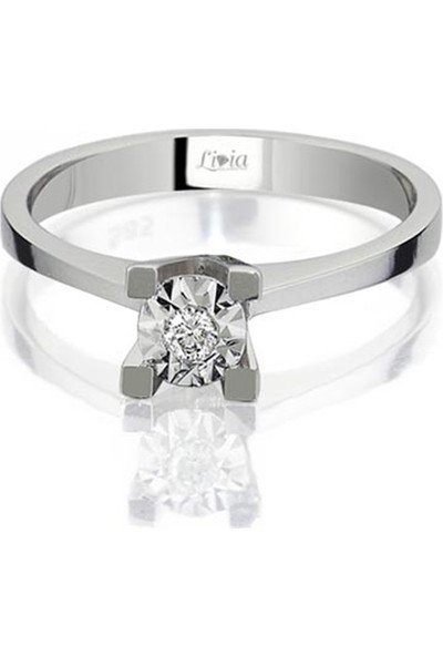 Livia 14 Ayar 0,03 ct. Pırlanta Tektaş Yüzük Livia 14 Ayar 0,03 ct. Pırlanta Tektaş Yüzük