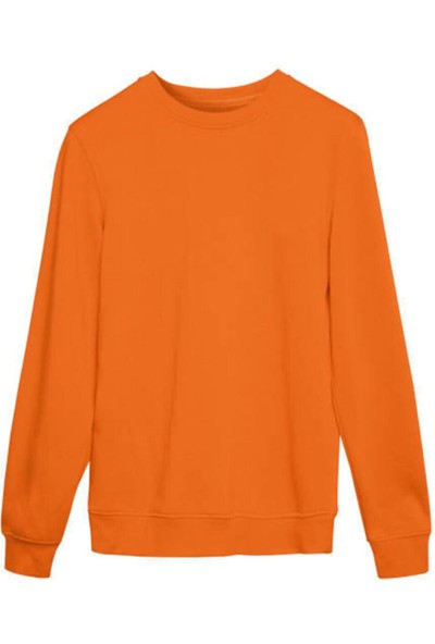 Shaco Design Turuncu Bisiklet Yaka Sweatshirt Shaco Design Turuncu Bisiklet Yaka Sweatshirt