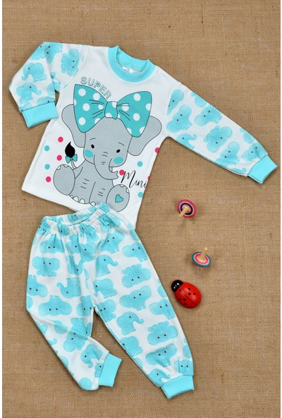 Gees %100 Pamuk, Minik Fil Pijama Takımı 1-3 Yaş