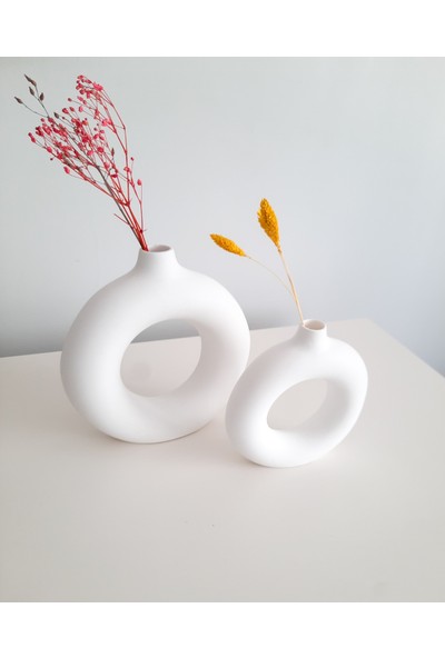 Hayal Dekorasyon Halka Vazo Bohem 2li Hayal Dekorasyon Halka Vazo Bohem 2li
