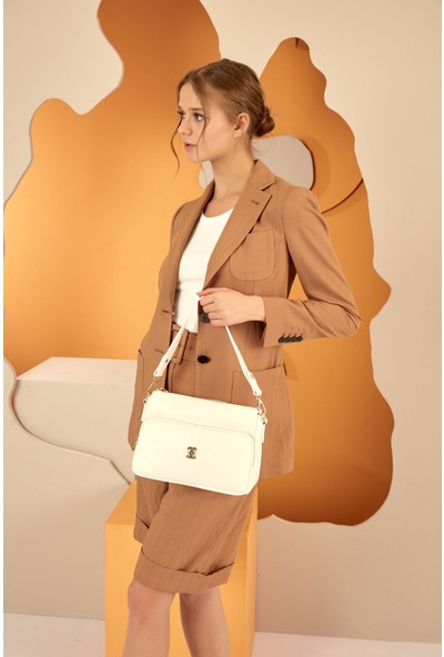 Pierre Cardin 05PO22Y1558-F BY Kadın Floater Beyaz Çapraz Çanta Pierre Cardin 05PO22Y1558-F BY Kadın Floater Beyaz Çapraz Çanta
