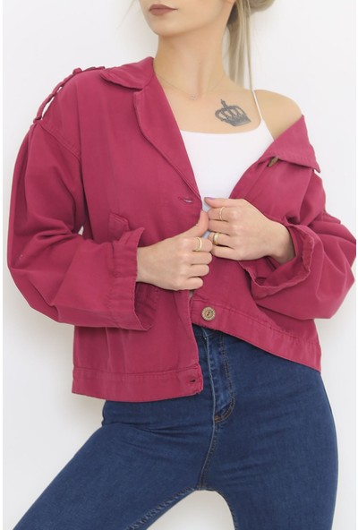 Muva Salaş Gabardin Ceket Mor - 8948.1367. Muva Salaş Gabardin Ceket Mor - 8948.1367.