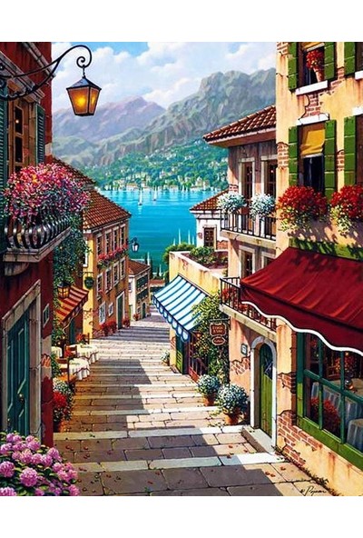 Hobi Tedarik Denize Çıkan Sokak Çerçeveli 40X50 Sayılarla Boyama Hobi Seti Hobi Tedarik Denize Çıkan Sokak Çerçeveli 40X50 Sayılarla Boyama Hobi Seti