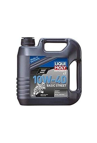 Liqui Moly 10W40 Basic Street /10W40 4t Mineral Cadde Motosiklet Yağı 4 Litre Liqui Moly 10W40 Basic Street /10W40 4t Mineral Cadde Motosiklet Yağı 4 Litre