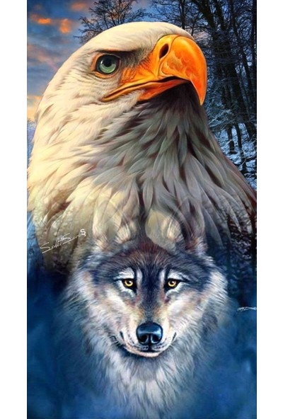 Parla Canvas Kartal ve Kurt Sayılarla Boyama Seti Kasnaklı 70 x 90 cm Parla Canvas Kartal ve Kurt Sayılarla Boyama Seti Kasnaklı 70 x 90 cm