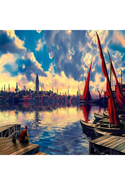 Parla Canvas Galatada Balık Keyfi Sayılarla Boyama Seti Rulo 50 x 65 cm Parla Canvas Galatada Balık Keyfi Sayılarla Boyama Seti Rulo 50 x 65 cm