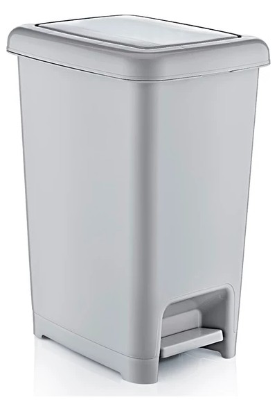 Tercih Trc 25 Litre Slim Pedalli Çop Kovası-Gri Tercih Trc 25 Litre Slim Pedalli Çop Kovası-Gri