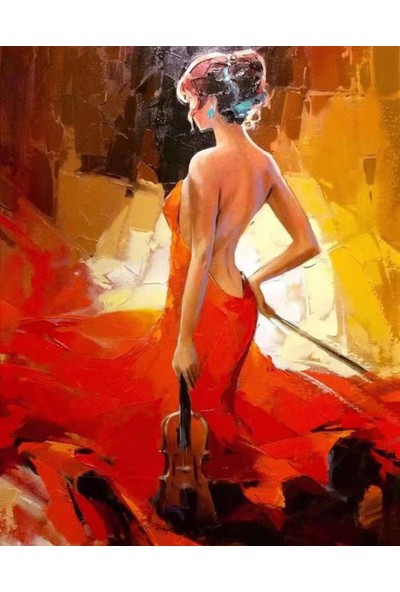 Parla Canvas Zarif Kemancı Sayılarla Boyama Seti Rulo 70 x 90 cm Parla Canvas Zarif Kemancı Sayılarla Boyama Seti Rulo 70 x 90 cm