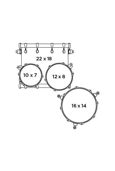 Mapex Yeni Saturn Akustik Davul (22-10-12-16FT) SR529XURQ