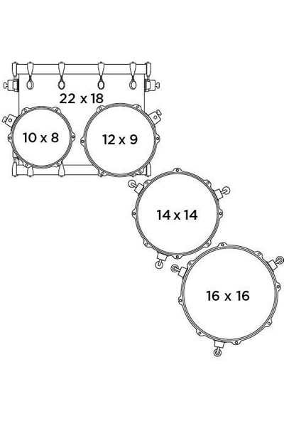 Mapex Saturn Evo Akustik Davul (22-10-12-14FT-16FT) SE628XBPT