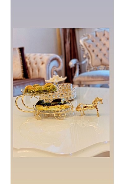 Kardelen Kristal 2 Katlı Atlı Sunumluk