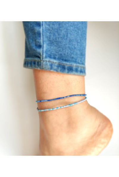 Atölye Merdiven 2 Li Mavi Halhal Seti