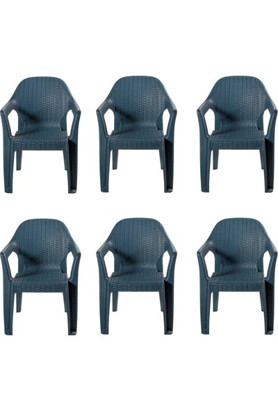 Bs Plastik Rattan Polo 6 Adet Plastik Sandalye 2 Renk Bs Plastik Rattan Polo 6 Adet Plastik Sandalye 2 Renk
