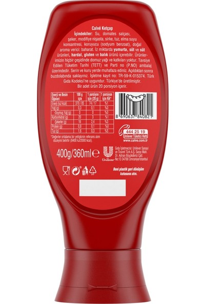Calve Ketçap 400 gr Calve Ketçap 400 gr