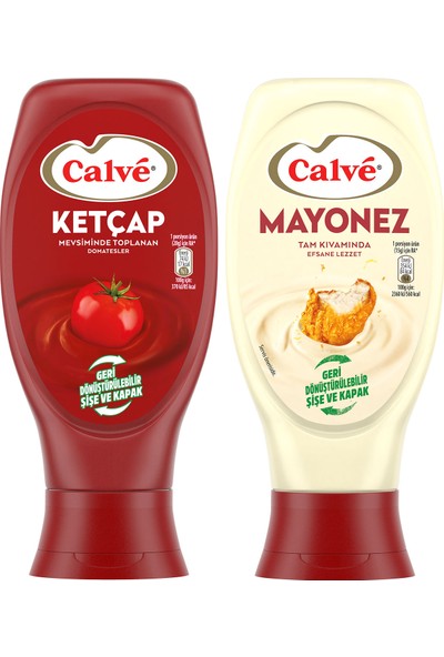 Calve Ketçap 400 gr + Calve Mayonez 350 gr Calve Ketçap 400 gr + Calve Mayonez 350 gr