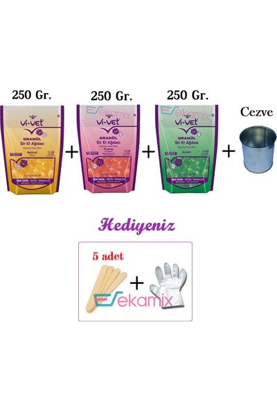 Vi-Vet Vivet Granül Ağda Pudralı 250 Gr Azulen 250 Gr Naturel 250g Cezve Vi-Vet Vivet Granül Ağda Pudralı 250 Gr Azulen 250 Gr Naturel 250g Cezve