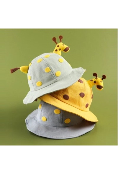 Zürafa Süslemeli Bebek Kova Şapka