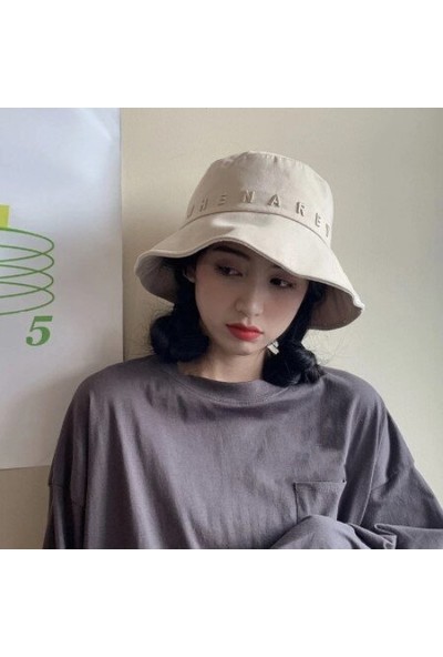 Mektubu Işlemeli Kova Şapka