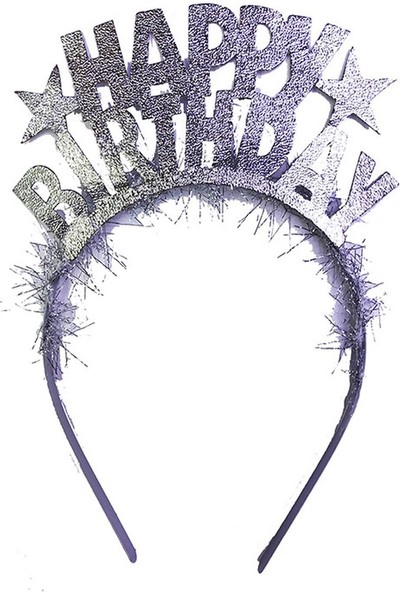 Samur Gümüş Renk Happy Birthday Yazılı Eva Doğum Günü Parti Tacı Samur Gümüş Renk Happy Birthday Yazılı Eva Doğum Günü Parti Tacı