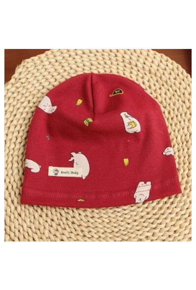 Karikatür Hayvanlar Baskı Pamuk Şapka