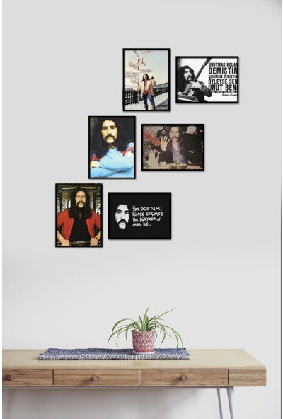 Takivis Barış Manço 6 Parça Mdf Tablo