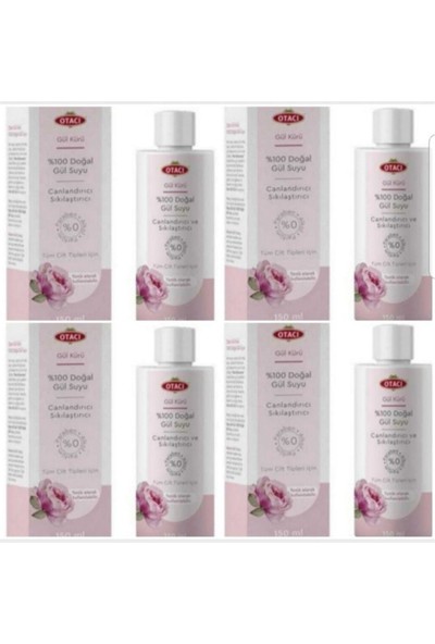Otacı Gül Kürü %100 Doğal Gül Suyu 150ML x 4 Adet Gülsuyu Otacı Gül Kürü %100 Doğal Gül Suyu 150ML x 4 Adet Gülsuyu