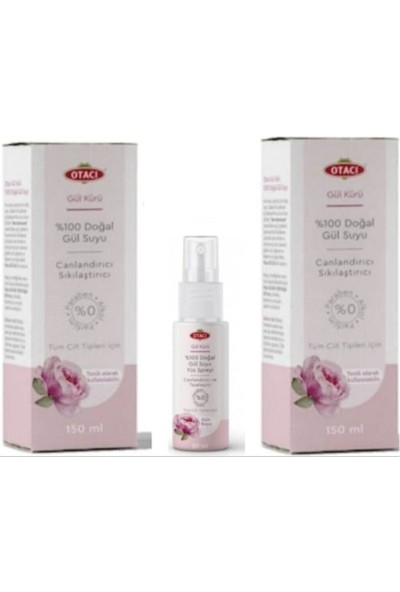 Otacı Gül Kürü Gülsuyu 150ML 2 Adet + 1 Adet Gül Suyu Spreyi 50ML Otacı Gül Kürü Gülsuyu 150ML 2 Adet + 1 Adet Gül Suyu Spreyi 50ML