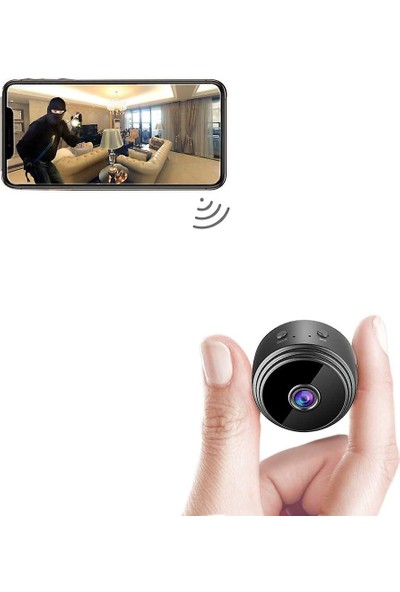 Nonggao 1080P Mini Wifi Özellikli HD Gece Görüşlü Kamera - Siyah (Yurt Dışından) Nonggao 1080P Mini Wifi Özellikli HD Gece Görüşlü Kamera - Siyah (Yurt Dışından)