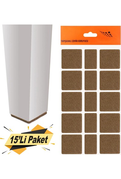 Badem10 Masa Sandalye Parke Zemin Koruyucu Keçe Yapışkanlı 40 Mm (15'Li Paket) Badem10 Masa Sandalye Parke Zemin Koruyucu Keçe Yapışkanlı 40 Mm (15'Li Paket)