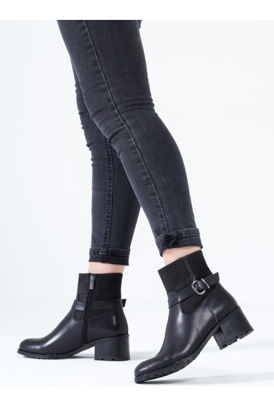 CZ London Hakiki Deri Kadın Bot Fermuarlı Bilek Tokalı Kısa Kışlık Ayakkabı CZ London Hakiki Deri Kadın Bot Fermuarlı Bilek Tokalı Kısa Kışlık Ayakkabı
