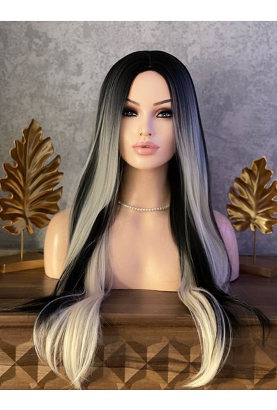 Fenomen Peruk Luxury Perçemsiz Siyah Platin Model