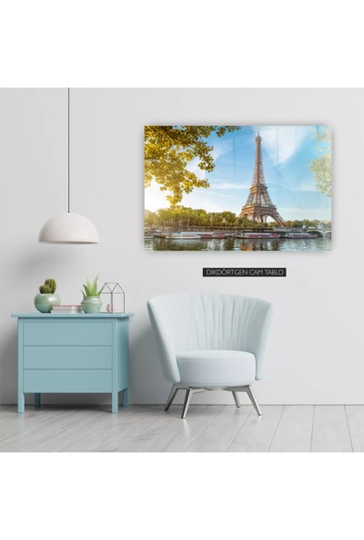 Eyfel Kulesi Cam Tablo