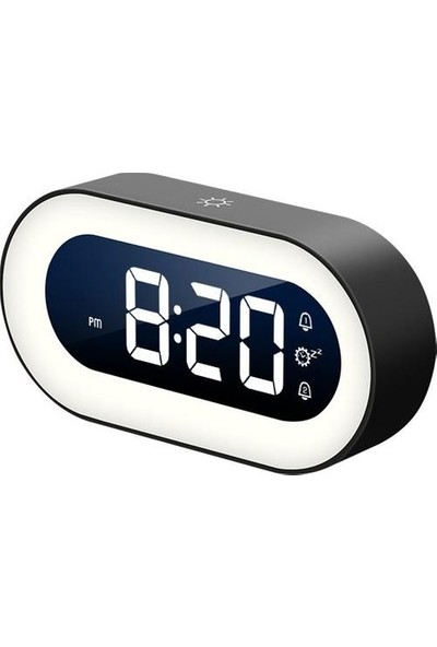 Valkyrie LED Dijital Çalar Saat Ses Kontrolü Gece Işığı Tasarımı Masaüstü Saati Siyah Valkyrie LED Dijital Çalar Saat Ses Kontrolü Gece Işığı Tasarımı Masaüstü Saati Siyah