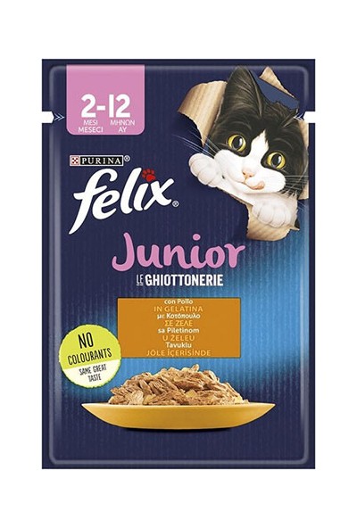 Felix Junior Tavuklu Yavru Kedi Pouch 26X85 gr Felix Junior Tavuklu Yavru Kedi Pouch 26X85 gr