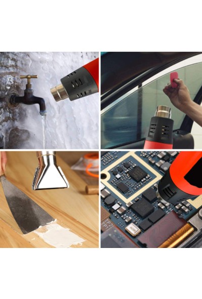 Deko Sıcak Hava Tabancası 3700 Watt Çift Kademeli Termik Korumalı Sıcak Hava Üfleme Makinesi 900 C°