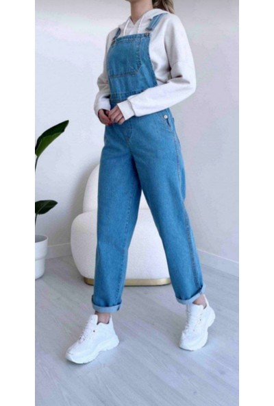 Beleza Store Kadın Kot Salopet Koyu Mavi Tulum Denim Uzun Kot Bahçivan Tulum Beleza Store Kadın Kot Salopet Koyu Mavi Tulum Denim Uzun Kot Bahçivan Tulum