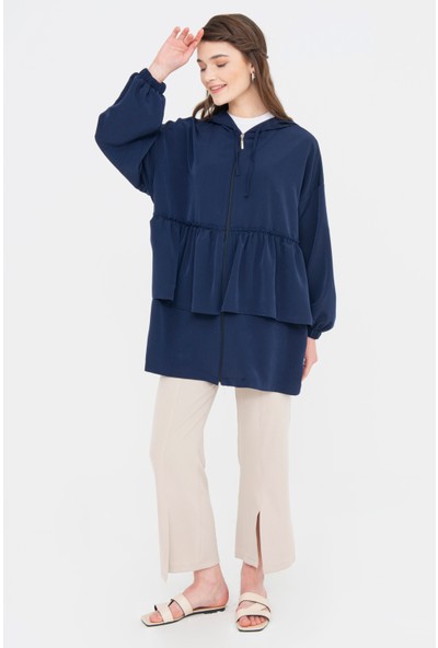 Birgül Bektaş Lacivert Krep Kap