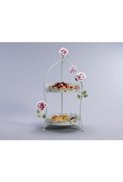 Porio Çiçek Yeşil Ikili Servis 59*30