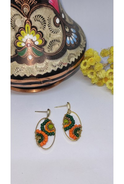 Still Accessory Etnik Boncuk Dizgi El Yapımı Küpe